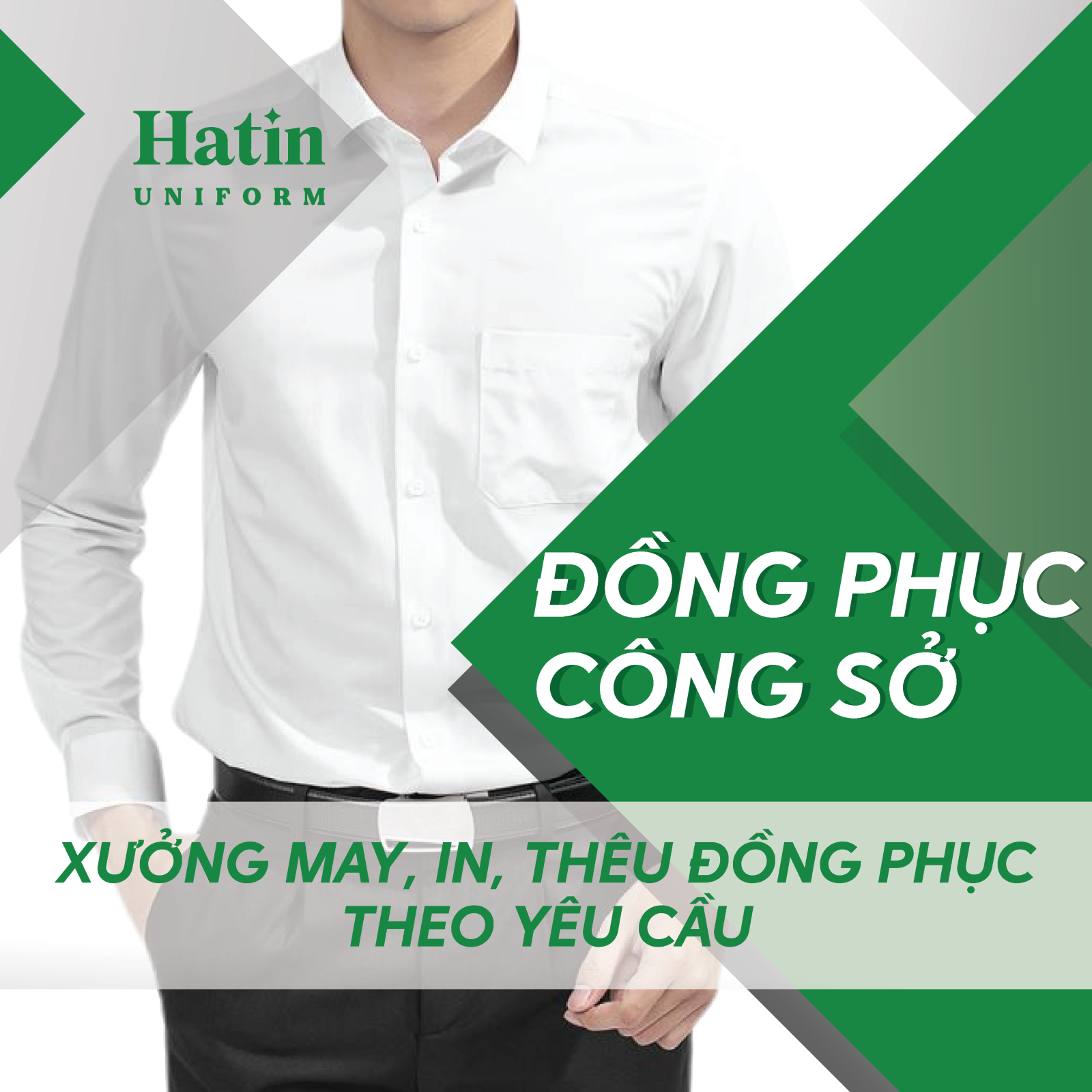 Xưởng may, in, thêu đồng phục Hatin - Đặt áo đồng phục công sở