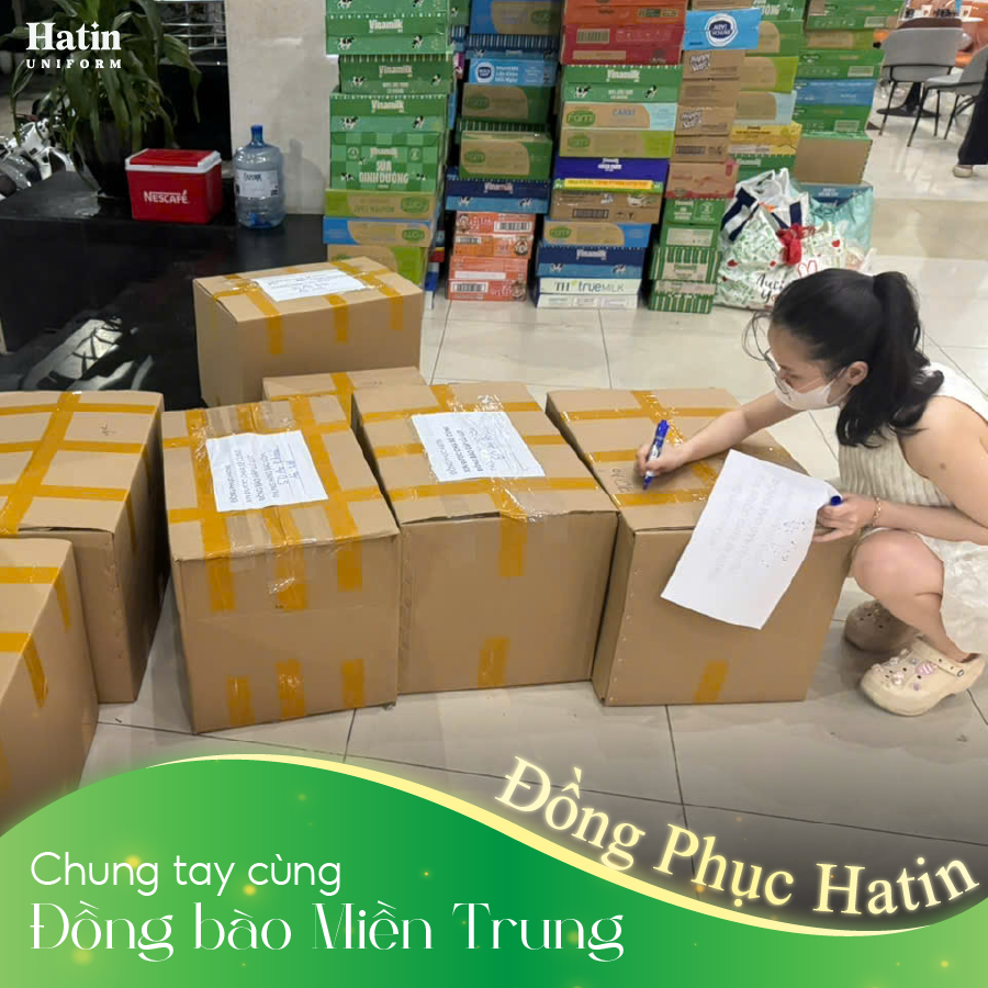 ĐỒNG PHỤC HATIN - CHIA SẺ YÊU THƯƠNG TỚI ĐỒNG BÀO MIỀN TRUNG